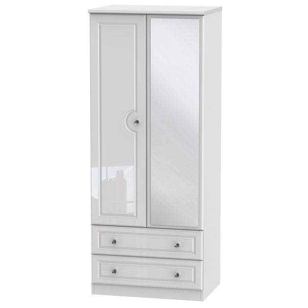 Balmoral 2 Door Mirror Combi Wardrobe – Beechwood Beds