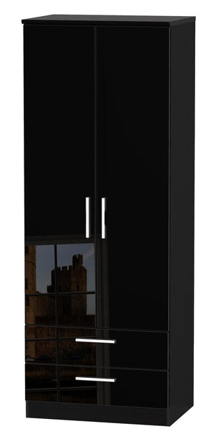 Knightsbridge 2 Door 2 Drawer 2ft 6in Wardrobe – Beechwood Beds